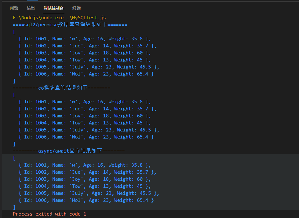 Node.js异步方式操作MySQL数据_node查询mysql是异步的吗-CSDN博客