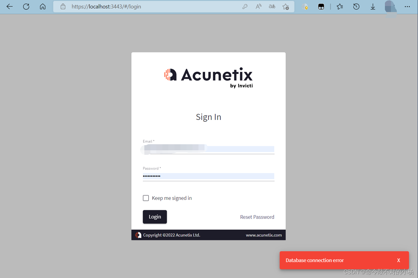 关于Acunetix登录时遇到的Database connection error问题解决记录-CSDN博客