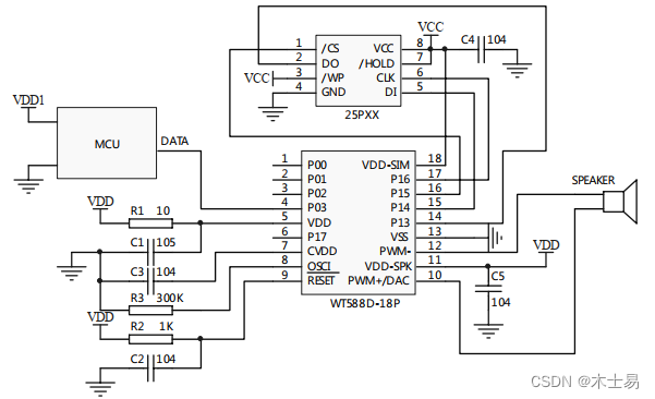 WT588D 语音芯片及模块应用电路_wt588d语音模块 csdn-CSDN博客
