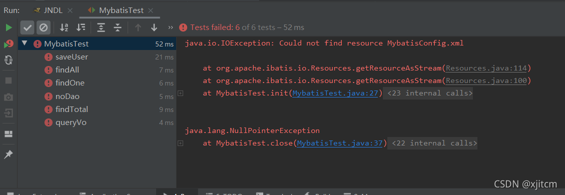 手动配置资源文件解决mybatis中 Ioexception Could Not Find Resource