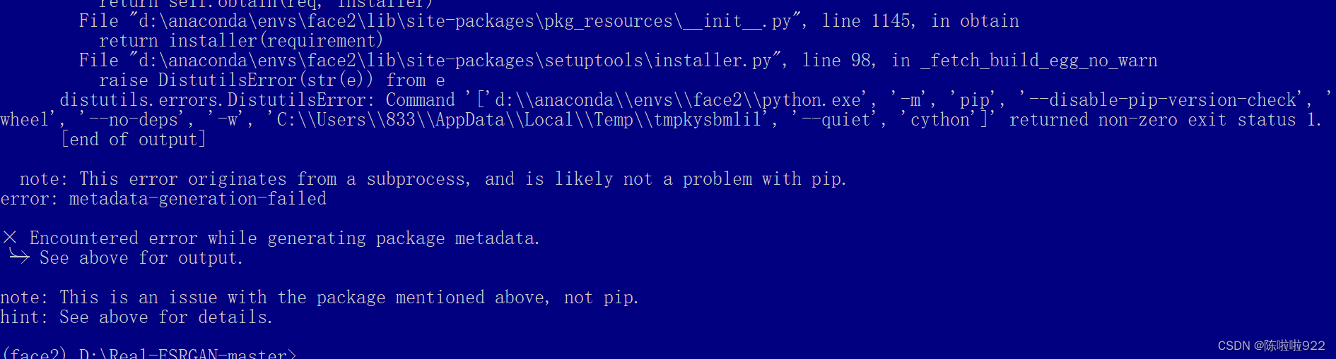 This Error Originates From A Subprocess And Is Likely Not A Problem With Pipnote This Error 