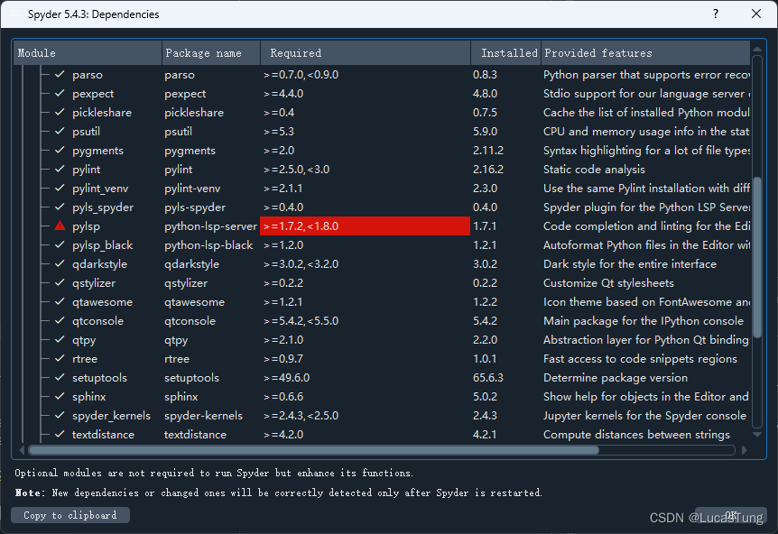 Anaconda中Spyder更新出现You have missing dependencies-CSDN博客