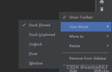 关于idea中运行项目，菜单栏中run窗口不弹出问题与run窗口固定问题_dock pinned-CSDN博客