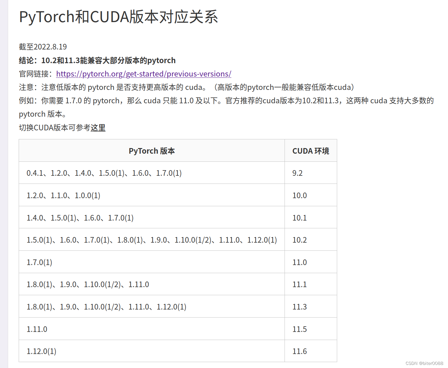 ubuntu18.04配置CUDA-11.3、cuDNN、PyTorch_cuda11.3对应的驱动版本-CSDN博客