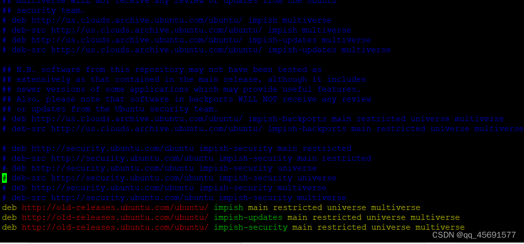 解决The repository ‘http://security.ubuntu.com/ubuntu impish-security Release-CSDN博客