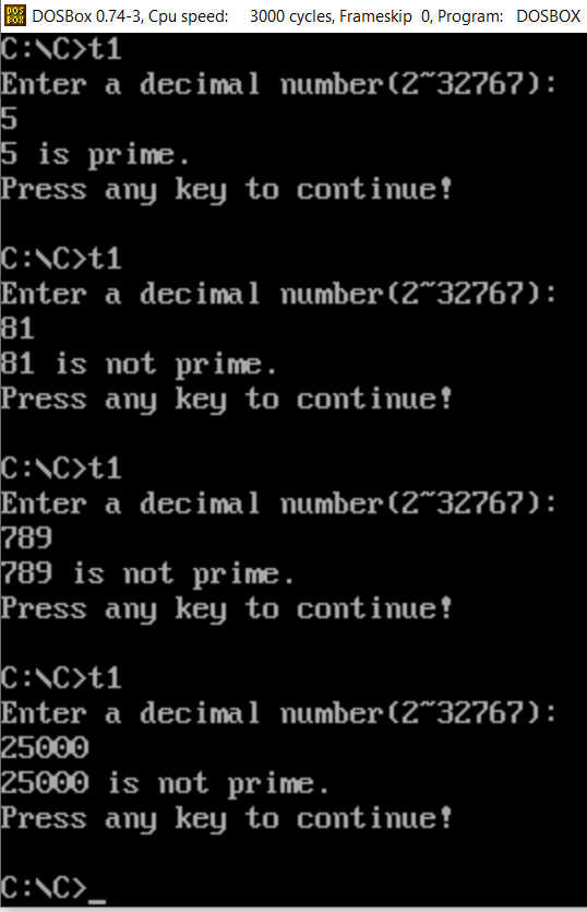 【8086汇编】输入一个整数，判断其是否为素数（质数）（输入范围：2~32767，带提示信息）_用汇编写质数代码-CSDN博客