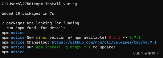 Node安装配置以及利用npm安装vue（Windows）_node.exe命令安装-CSDN博客