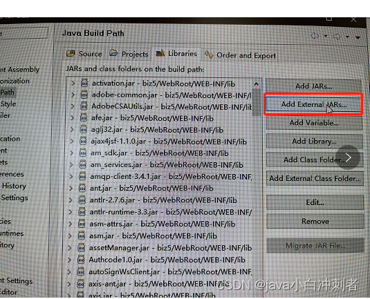 eclipse中更新Web App Libraries中的jar包_web app libraries 添加jar-CSDN博客