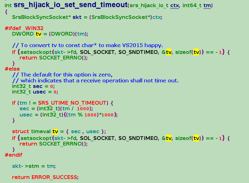 rtmp推流超时时间不起作用 linux srs_librtmp srs_rtmp_set_timeout setsockopt 设置超时时间 失败 返回error 2_srs rtmp io ...