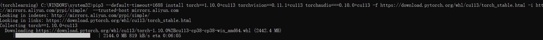 Torch安装报错pip._vendor.urllib3.exceptions.ReadTimeoutError: HTTPSConnectionPool解决方法_pip3 install ...