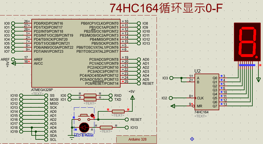 Arduino UNO 利用74HC164循环显示（0-F）_级联74hc164移位寄存器做led数码管0-99倒计时-CSDN博客