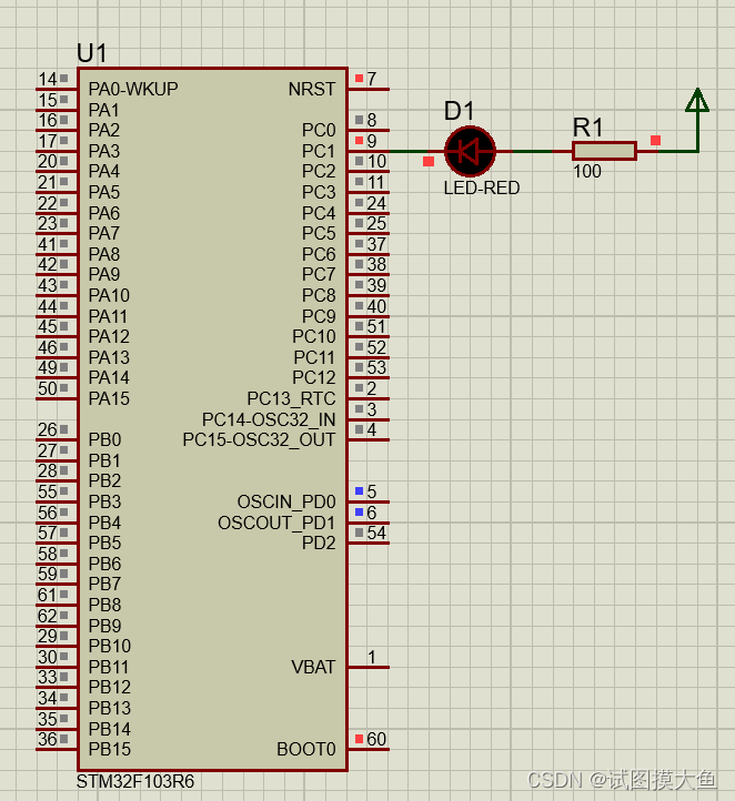 STM32CubeMX+Keil+Proteus闪烁一个LED灯_用keil5、stm32cubemx和proteus实现按键控制led灯闪烁_试图摸大鱼的博客-CSDN博客