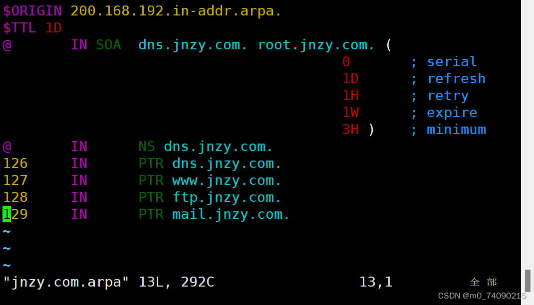 Linux系统配置DNS服务（#正反解析配置文件）_linux dns配置文件-CSDN博客