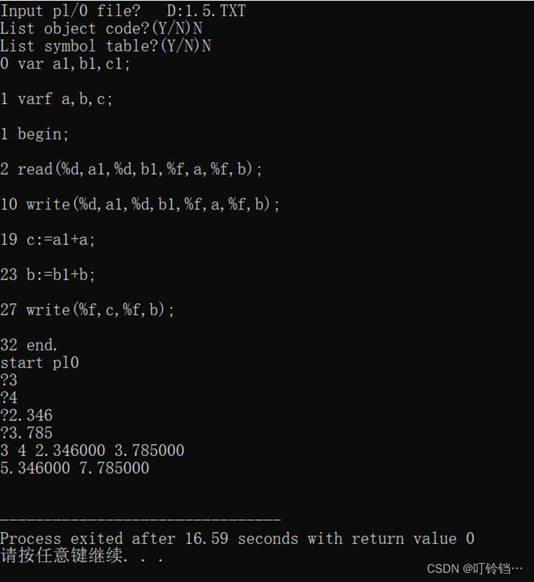 PL0功能扩充，浮点数，数组，数组加减乘除等-CSDN博客