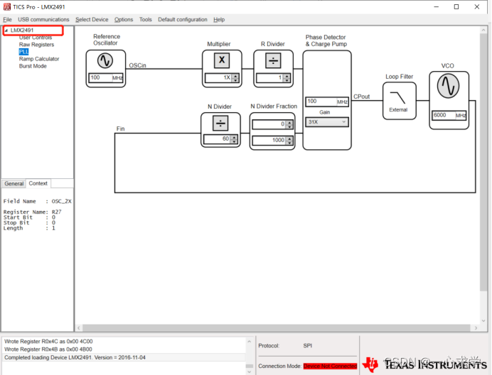 【LMX2594调试软件TICS PRO的使用】-CSDN博客