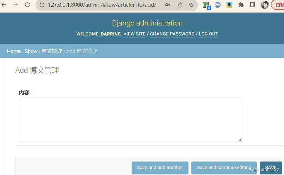 django-ckeditor富文本编辑插件：使用RichTextUploadingField在admin后台显示不了富文本框_richtextuploadingfield报错-CSDN博客