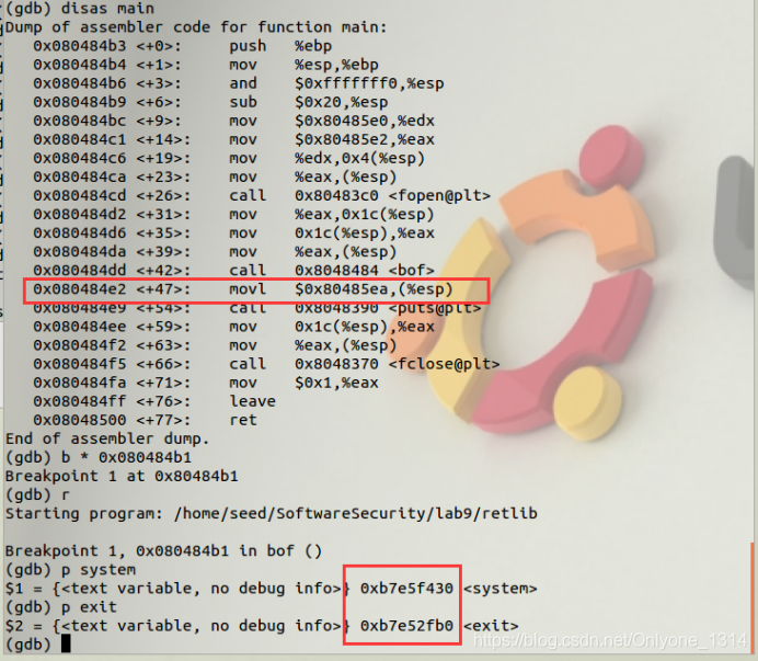 软件安全实验——lab9（缓冲区溢出：return-to-libc绕过非可执行堆栈）_return-to-libc示例-CSDN博客