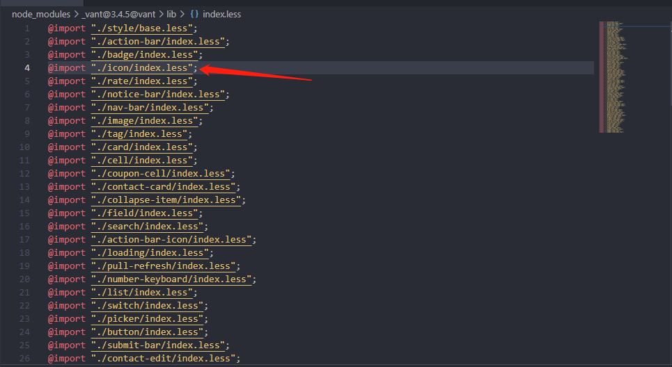 关于@import ‘@vant/icons/src/encode-woff2.less‘ 报错问题_encode-woff2.less' wasn't found-CSDN博客