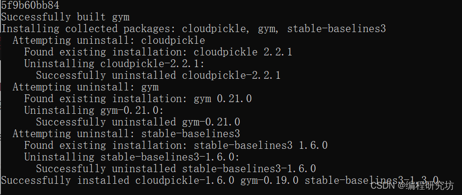 stable-baselines3 1.6.0 requires torch＞=1.11, but you have torch 1.9.1 which is incompatible解决方案 ...