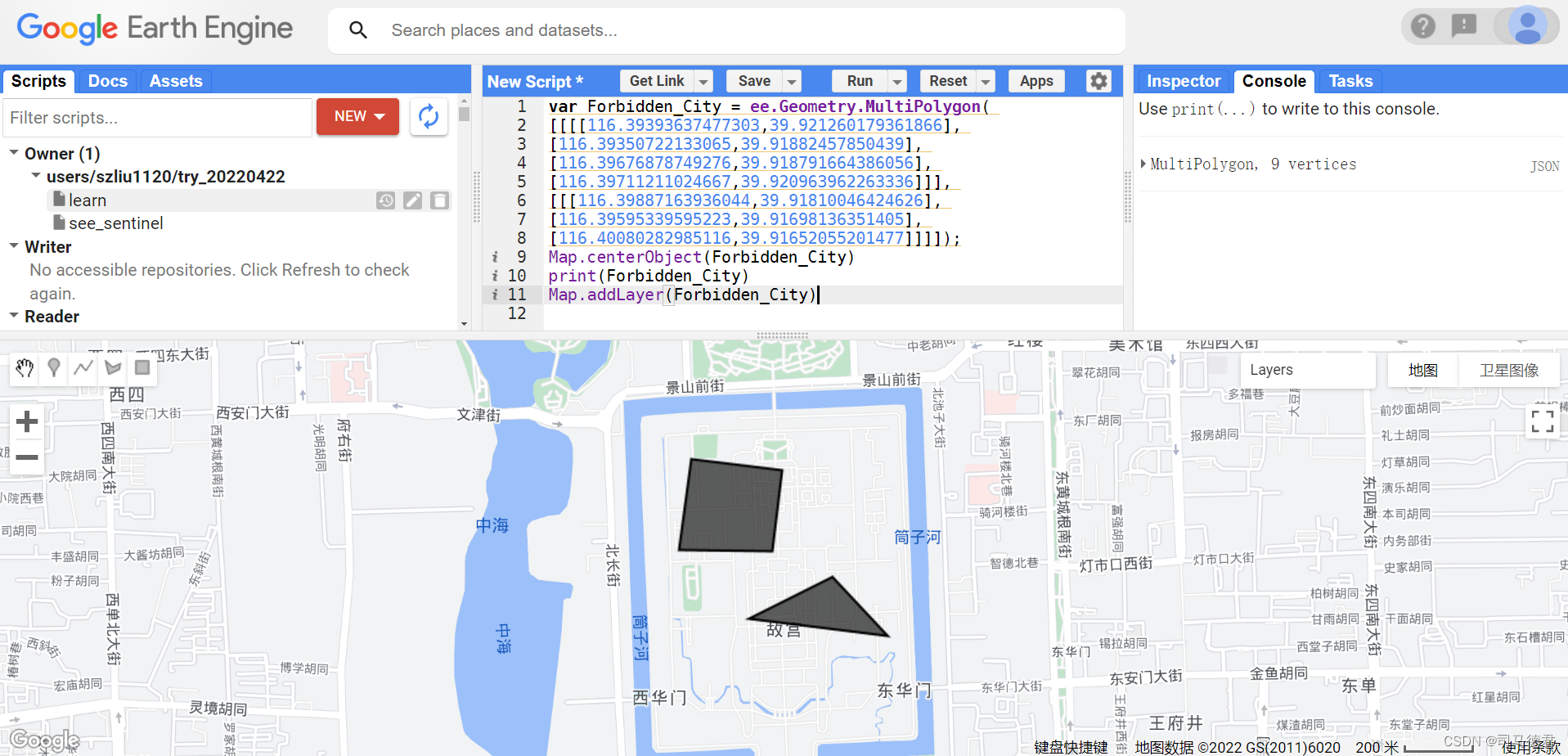 Gee学习笔记【3】gee的数据类型之geometry Featurefeature Collectiongee Geometry Csdn博客