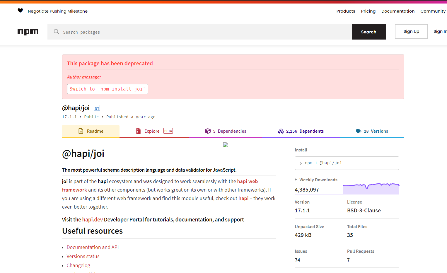 @hapi/joi 报错 “message“: “Cannot mix different versions of joi schemas“-CSDN博客