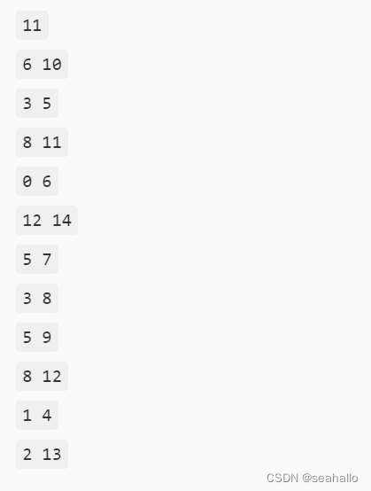 活动安排问题：贪心算法————（c实现）活动安排100任务要求评论15任务描述输入格式输出格式输入样例输出样例任务描述学 Csdn博客