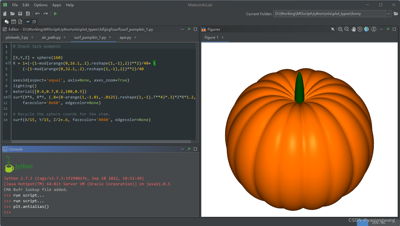 MeteoInfoLab绘制三维南瓜-CSDN博客