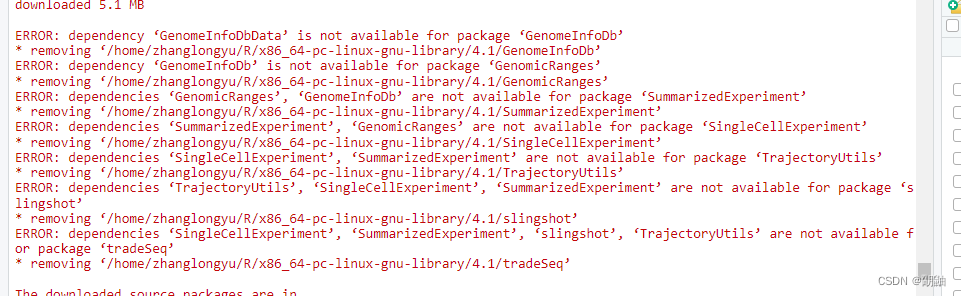 RStudio安装GitHub上包出现 ”installation of package ‘tradeSeq’ had non-zero exit status“_r语言github的包无法 ...