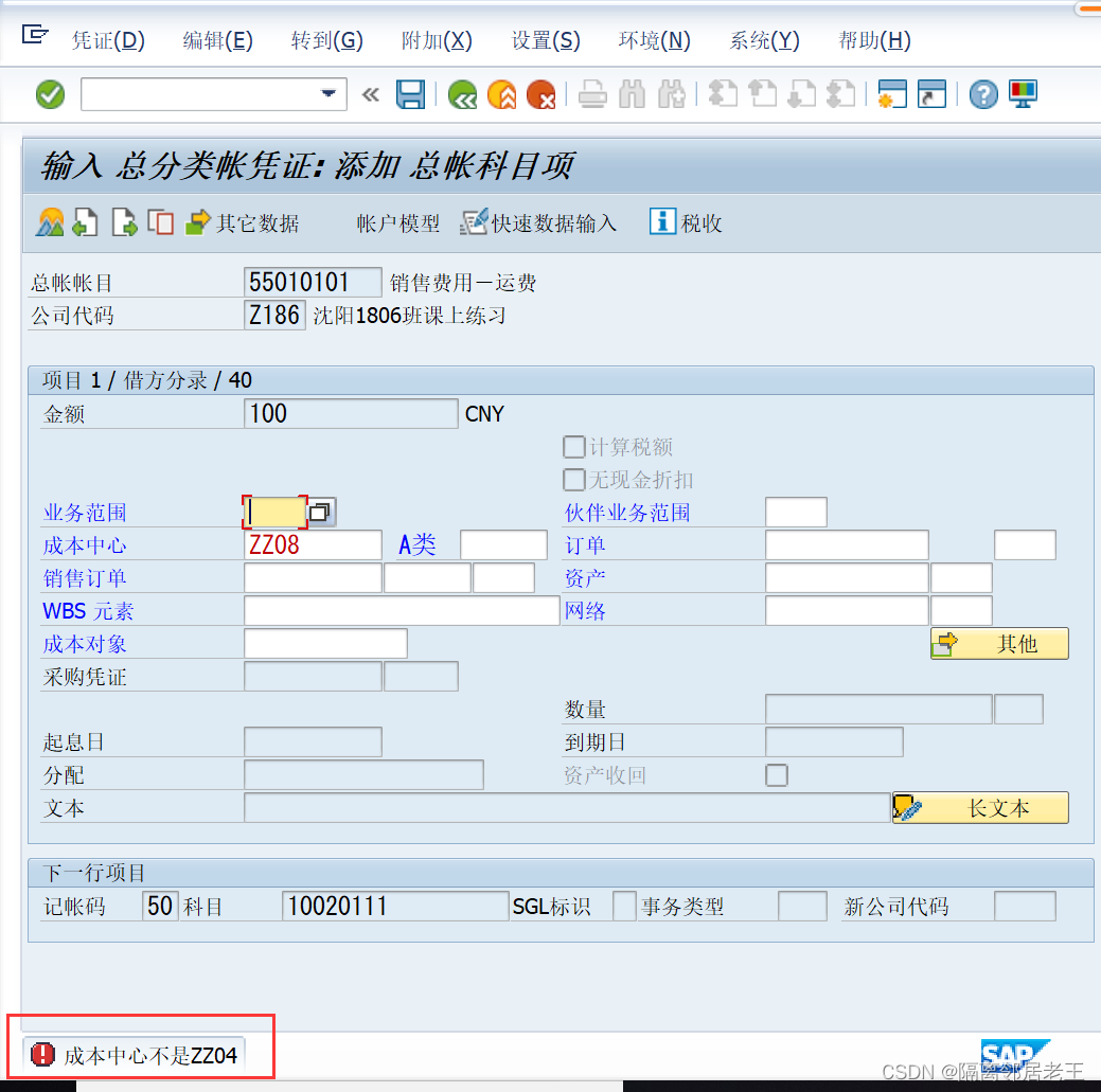 SAP 凭证校验与替代 实例_sap ob28-CSDN博客
