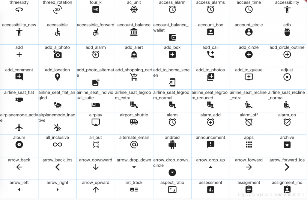 Flutter 系统Icons_flutter icons 叉-CSDN博客
