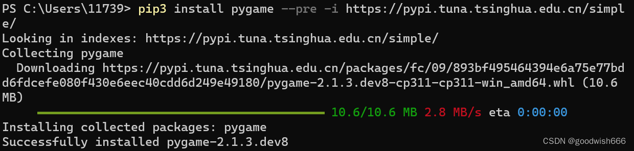 解决python3 11 1不能安装pygame问题 Pip3 Install Pygame Pre I Csdn博客