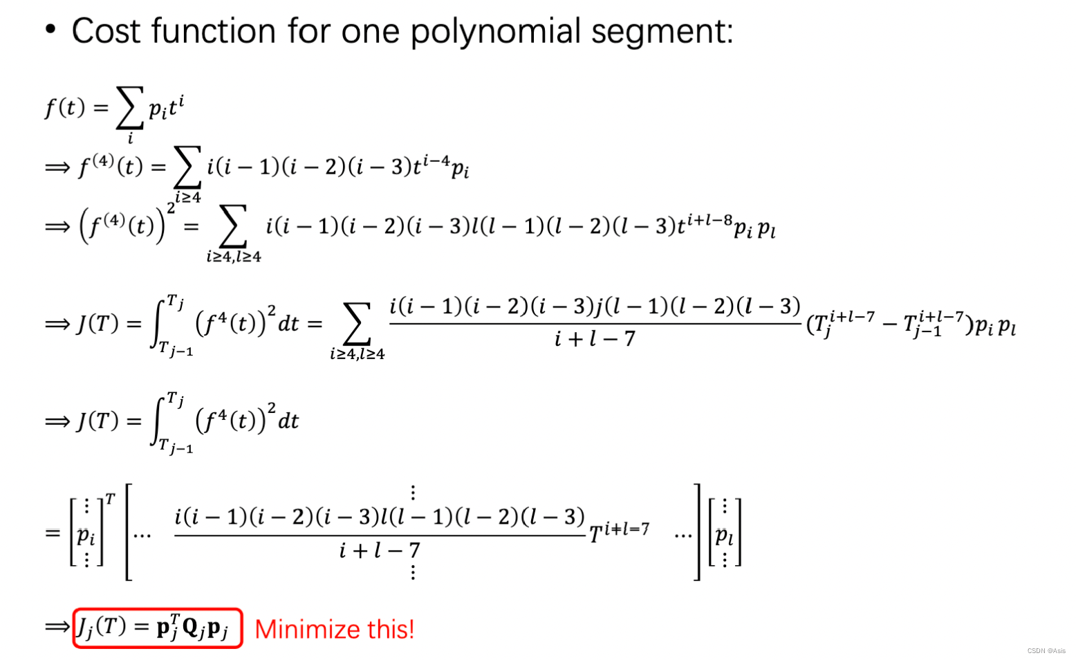 基于Minimum Snap的轨迹生成/优化_minisnap-CSDN博客