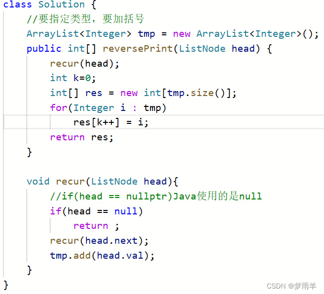 剑指 Offer 06:从尾到头打印链表剑指 Offer 06 从尾到头打印链表 Csdn博客