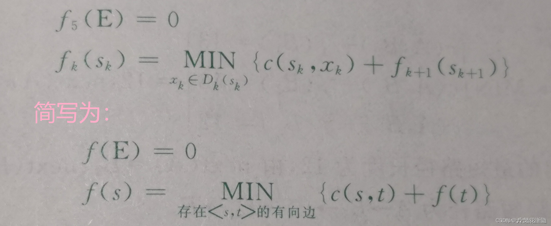 动态规划经典案例动态规划问题中逆序法的状态转移方程 Csdn博客