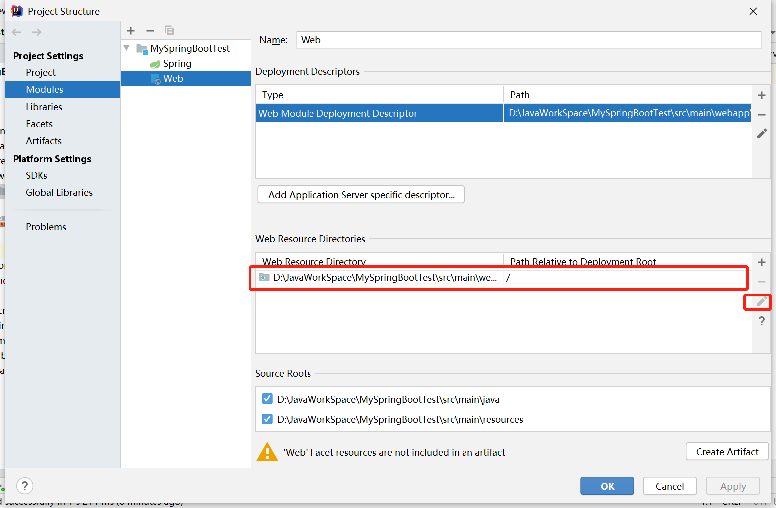 SpringBoot项目添加webapp目录,解决Path with “WEB-INF“ or “META-INF“_springboot webapp目录-CSDN博客