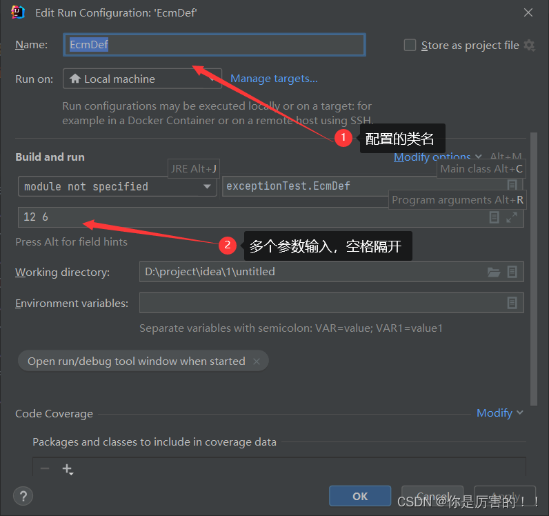 Intellij Idea 命令行参数的操作idea设置命令行参数 Csdn博客