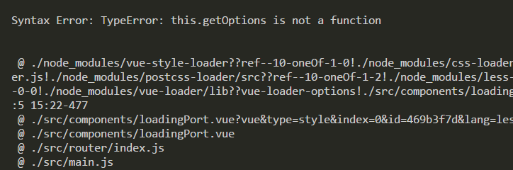 Vue解决报错Syntax Error: TypeError: this.getOptions is not a function-CSDN博客