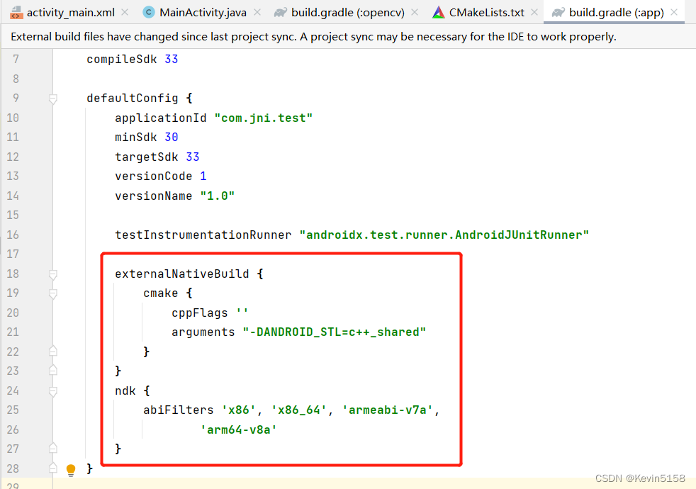 Android studio配置OpenCV的JNI接口，实现C++代码编程_android studio opencv-CSDN博客