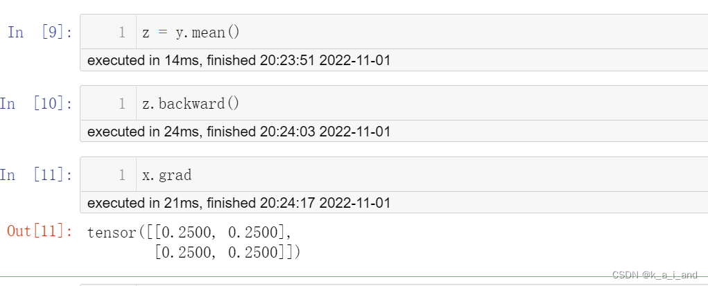 Pytorch 张量tensor的自动微分求导python Tensor自动微分 Csdn博客 