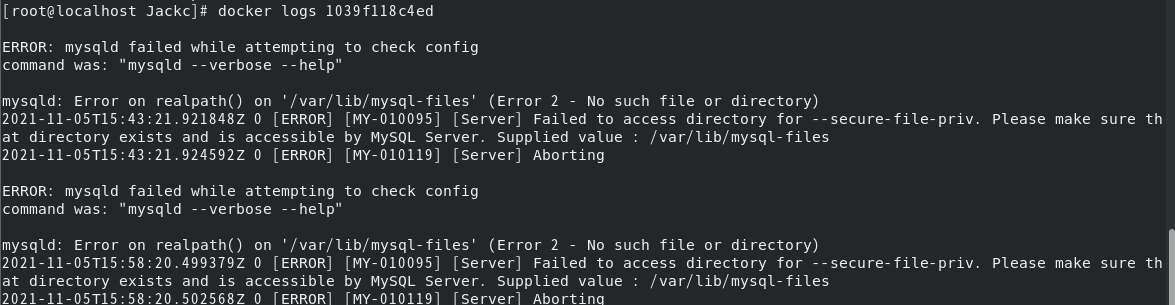 ERROR: mysqld failed while attempting to check config-CSDN博客