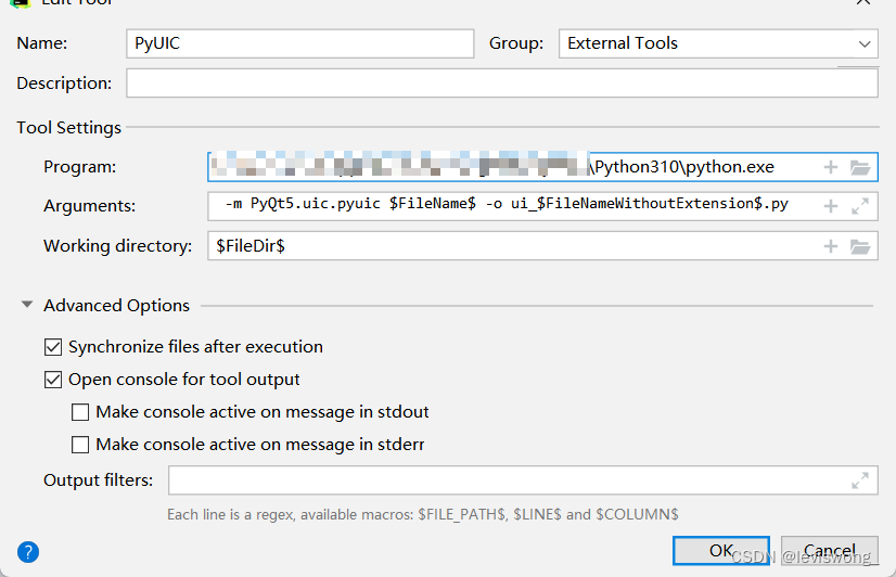 Pycharm设置PyQt5工具中的QtDesigner及PyUIC功能（详细图文说明）_pyqt5的pyuic咋设置-CSDN博客