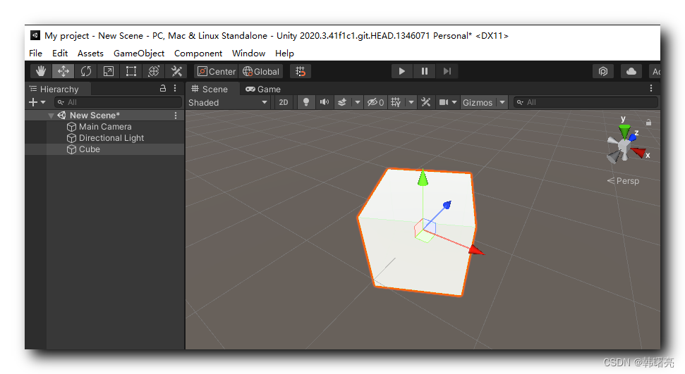 【unity3d】3d 物体概念 ② 空物体概念 创建空物体 利用空物体管理多个子节点 世界坐标系和本地坐标系操作模式 切换坐标系操作模式 轴心和几何中心模式