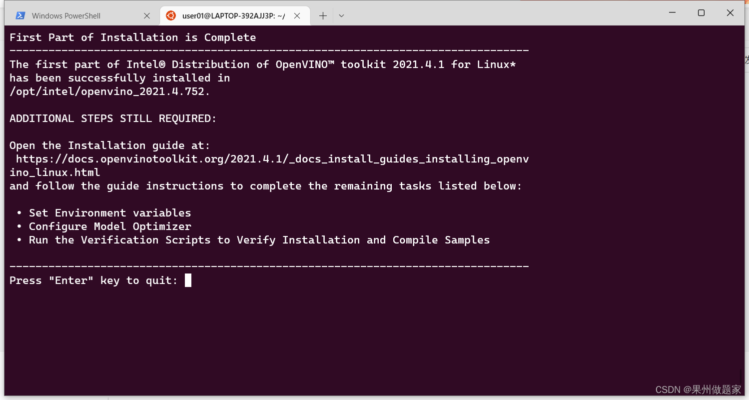 wsl安装英特尔openvino_lspci: cannot find any working access method-CSDN博客