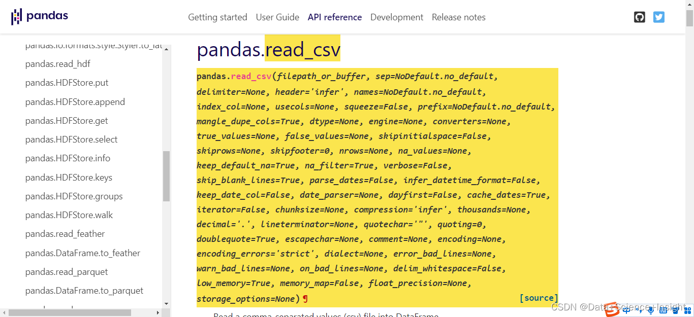 Pandas使用readcsv函数读取文件指定不读取表头信息(header)、pandas使用readcsv函数读取文件通过names函数自定义设置dataframe的表头python用