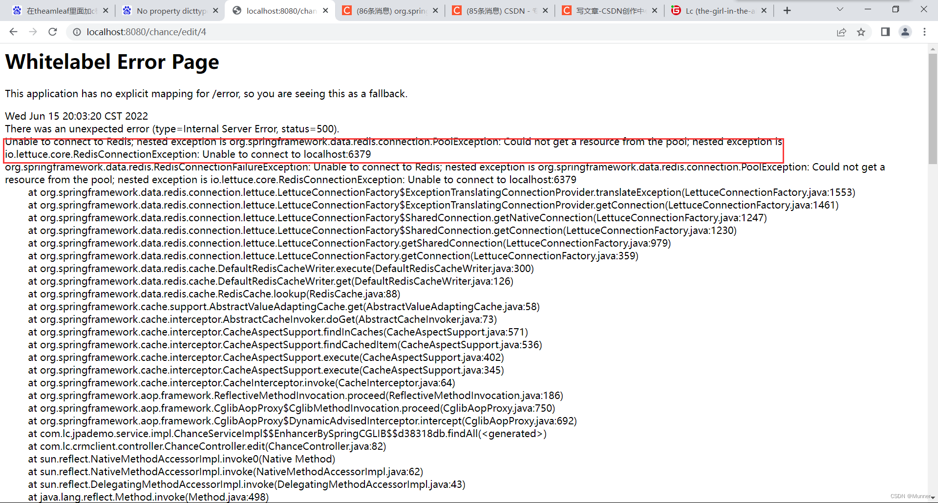 io.lettuce.core.RedisCommandExecutionException: ERR Client sentAUTH, but no password is set --报错 ...