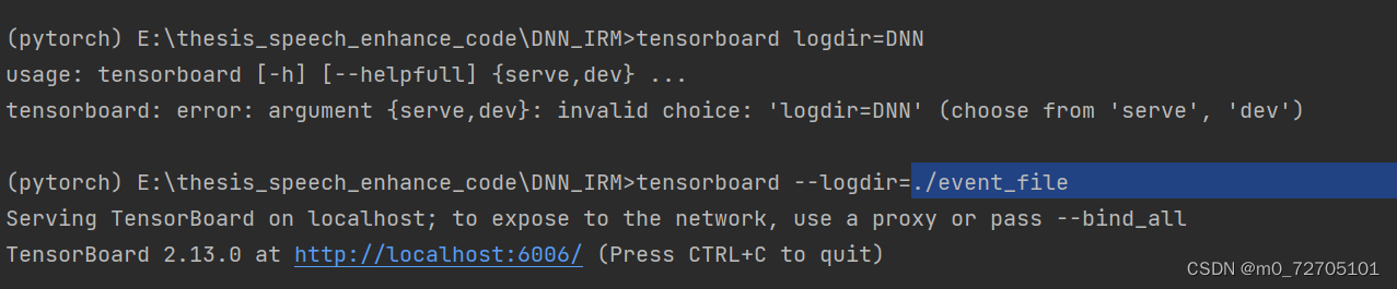 Usage Tensorboard H Helpfull Servedev Tensorboard Error Argument Servedev