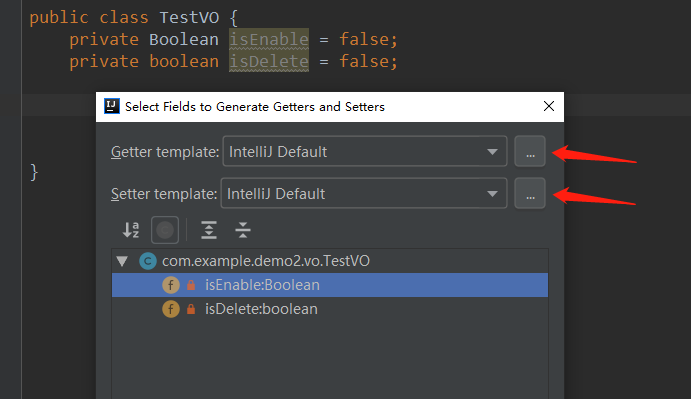 解决变量名前缀为is的IDEA自动生成getter和setter出现的问题_定义为布尔类型 boolean isdeleted 的字段,它的 getter 方法也是 isdel-CSDN博客