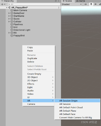 ARFoundation项目学习记录（六）--基于人脸识别的AR flappy bird_arfoundation实例-CSDN博客