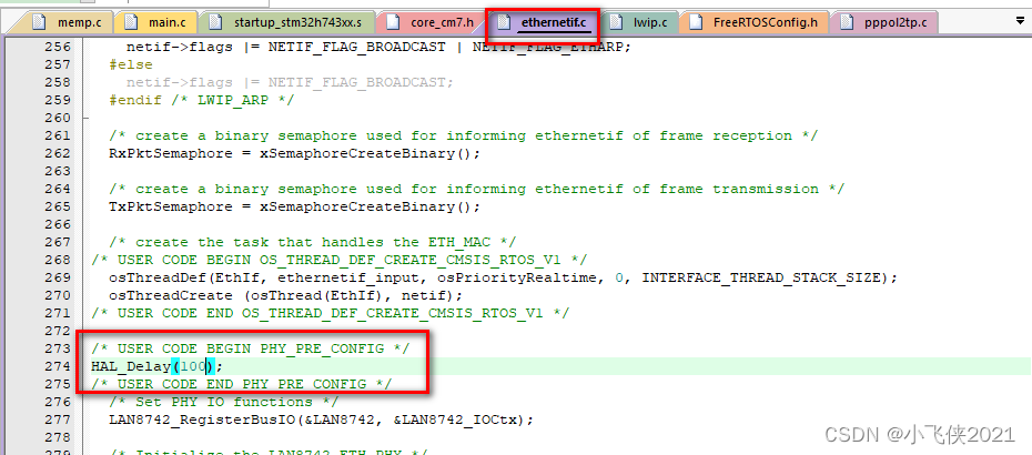 STM32H743使用CubeMX配置Lwip、Freertos_stm32 freertos lwip发送程序-CSDN博客